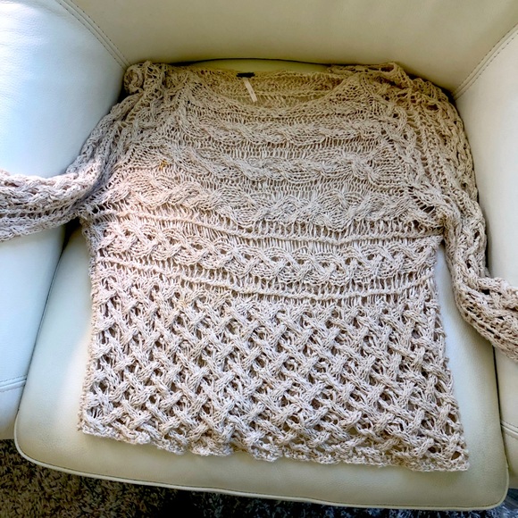 Free People | Sweaters | Free People Crochet Sweater | Poshmark